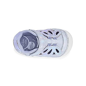Stride rite Girls SM Posie Sandal, Iridescent, 4 Toddler