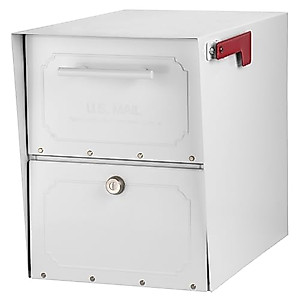 Architectural Mailboxes Oasis Classic Large High Security Parcel Mailbox, White