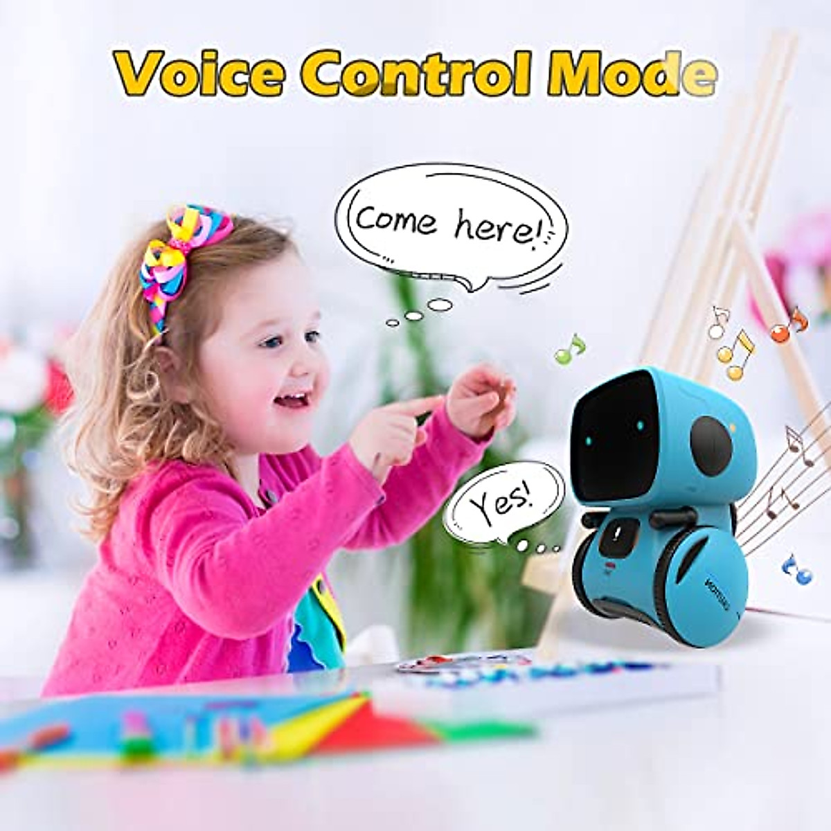KaeKid Robots for Kids, Interactive Smart Robotic with Touch Sensor, Voice Control, Speech Recognition, Singing, Dancing, Repeating and Recording, Robot Toy for 3 4 5 6 7 8 Year Old Boys Girls