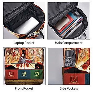 Anime Backpack for Men Women Lightweight Laptop Bag Fashion Daypack Outdoor Hiking Travel Bag for Boys Girls