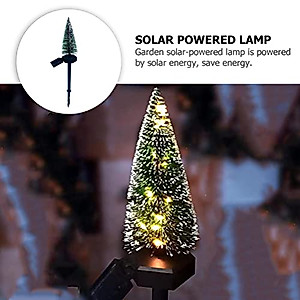 balacoo 2pcs Solar Christmas Tree Lamp Christmas Tree Garden Stake Christmas Solar Lights Outdoor Stakes Lights Landscape Pine Trees Lighting for Home Lawn Yard Patio Pathway Green