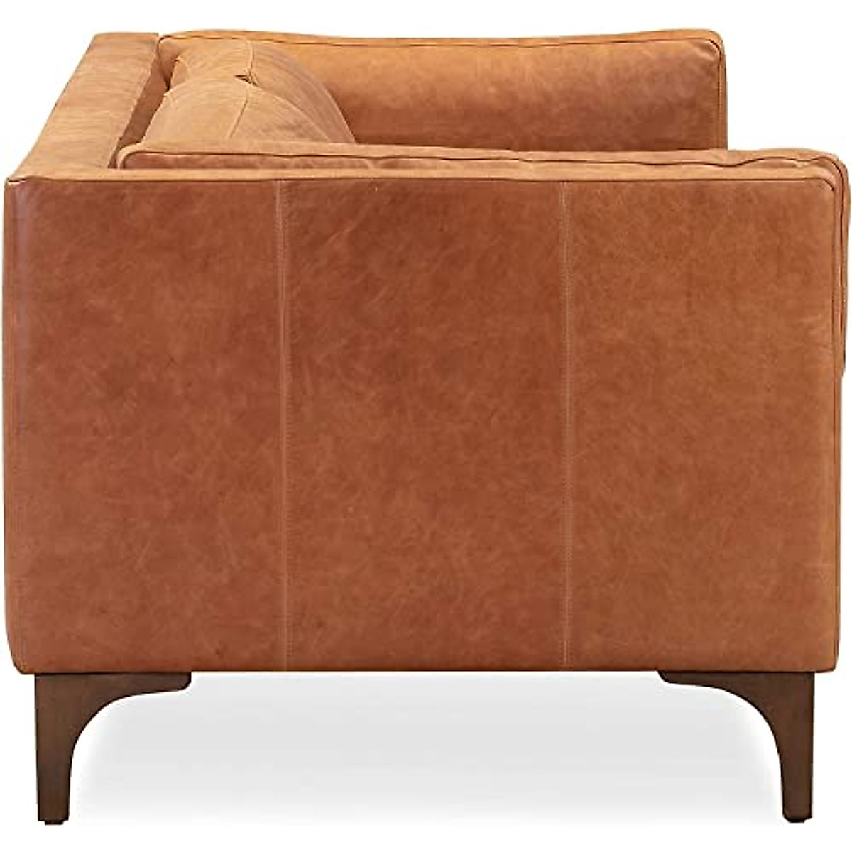 POLY & BARK Argan Sofa in Full-Grain Pure-Aniline Italian Leather, Cognac Tan