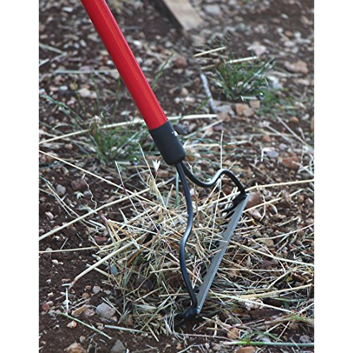TABOR TOOLS J205A Level Head Rake with Strong Long 54 Inch Fiberglass Handle, 14-Tine Garden Rake.