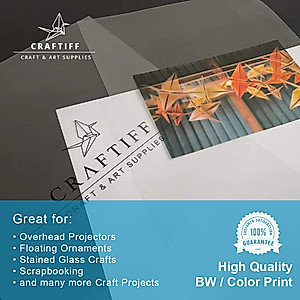 Ohp Clear Printable Transparency Film 8.5 x 11 Inches for Overhead Projectors, for Laser Printers - 40 Sheets