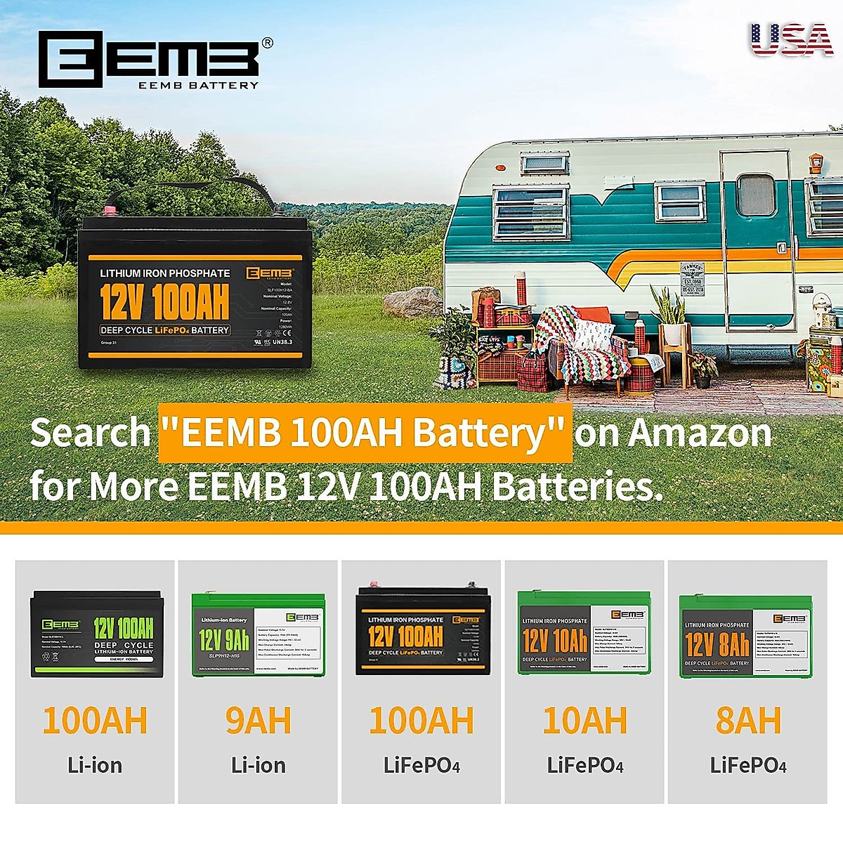 EEMB Lithium Polymer Battery 3.7V 2000mAh 103454 Lipo Rechargeable Battery Pack with Wire JST Connector for Speaker and Wireless Device- Confirm Device & Connector Polarity Before Purchase