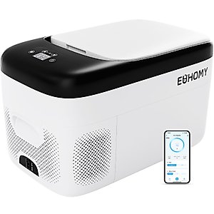 EUHOMY 12 Volt Refrigerator, 23QT(21L) Car Refrigerator APP Control, Car Fridge 110-240V AC 12/24V DC, Portable Freezer -4℉~68℉, 12V Cooler For Van, Fishing, Camping, Travel, Home
