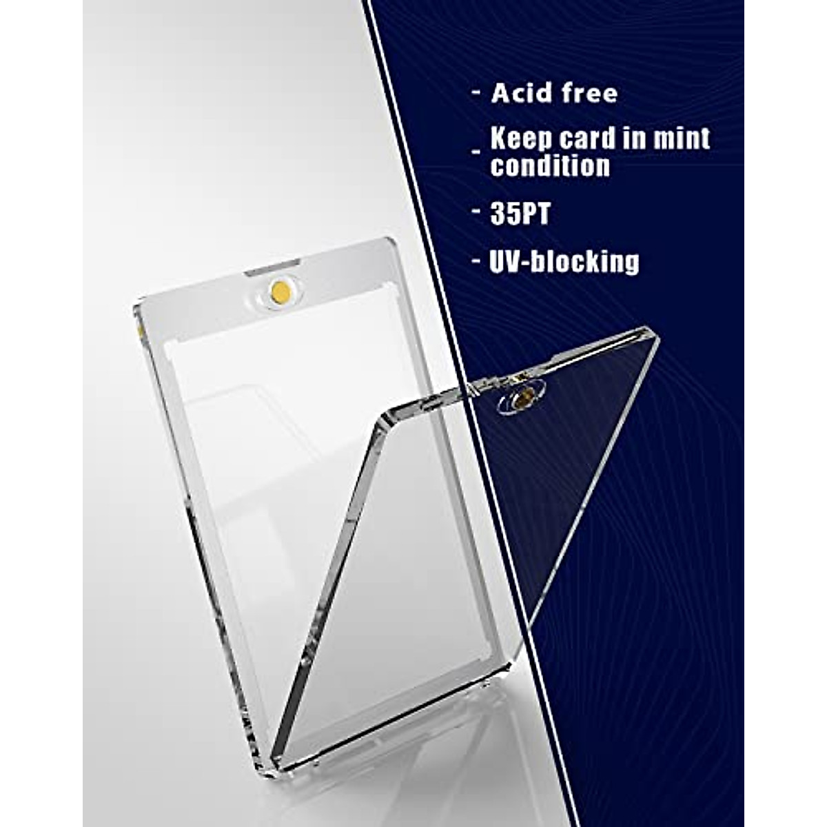 Magnetic Card Holders 24 Pack, 35PT One Touch Card Holder for Trading Card, Baseball Card, Sports Card