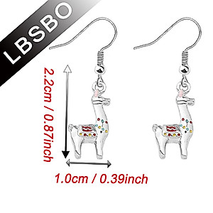 Tiny Llama Earrings Llama Lover Jewelry Alpaca Earrings Kawaii Alpaca Gift Animal Earrings Llama Jewelry (Llama Earrings)