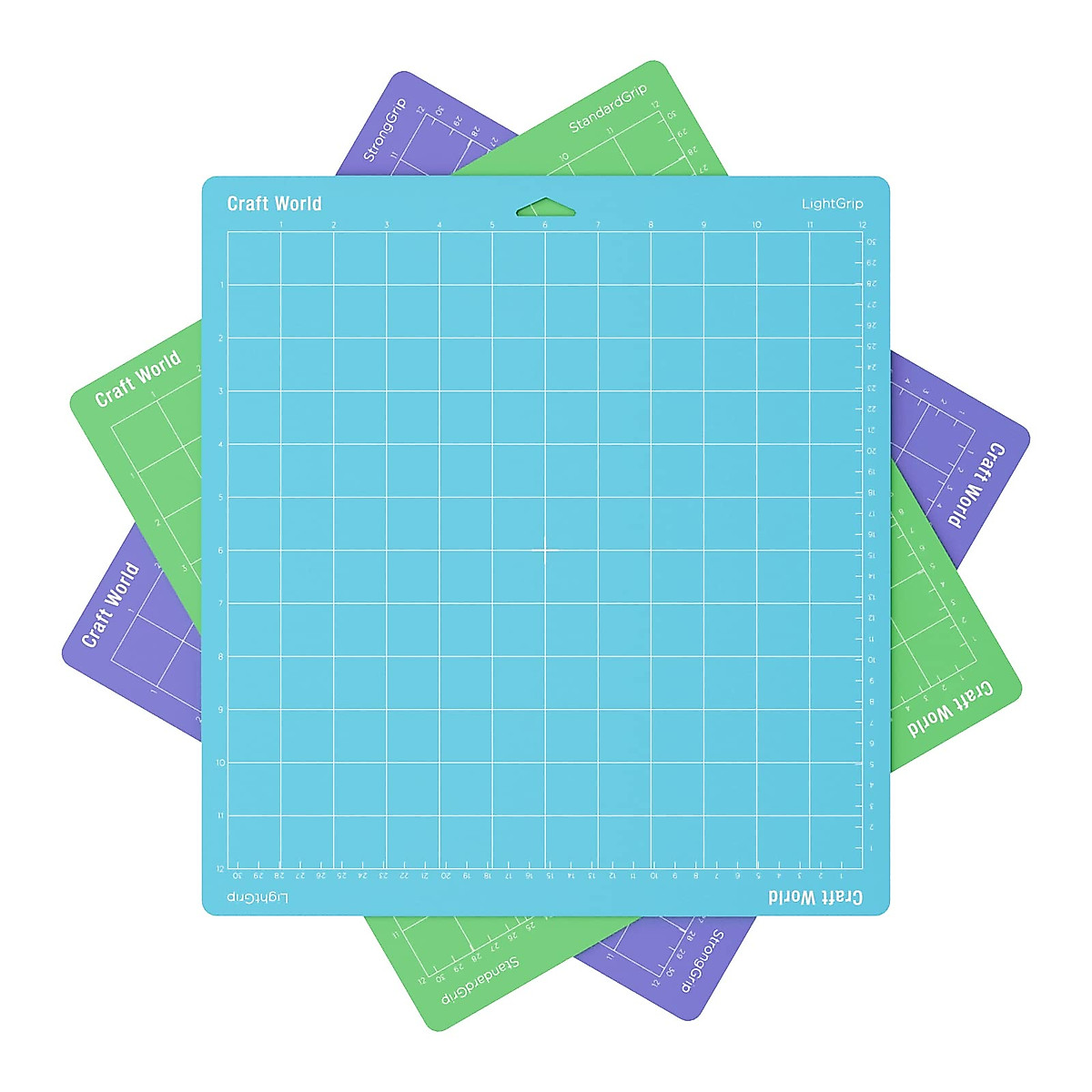 Craft World 3 Pieces Standardgrip Cutting Mats 12x12 for Cricut Maker 3/Maker/Explore 3/Air 2/Air/One, Sturdy Cutting Mats for Crafts