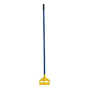 Rubbermaid Commercial Products Invader Fiberglass Wet Mop Handle, 60-Inch, Blue, Heavy Duty Mop Head Replacement Handle for Industrial/Household Floor Cleaning, Quick Change Mop Head Handle