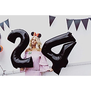 40 Inch Large Black Number 3 Balloon Extra Big Size Jumbo Digit Mylar Foil Helium Balloons for Birthday Party Celebration Decorations Graduations Wedding Anniversary Baby Shower Supplies Photo Shoot