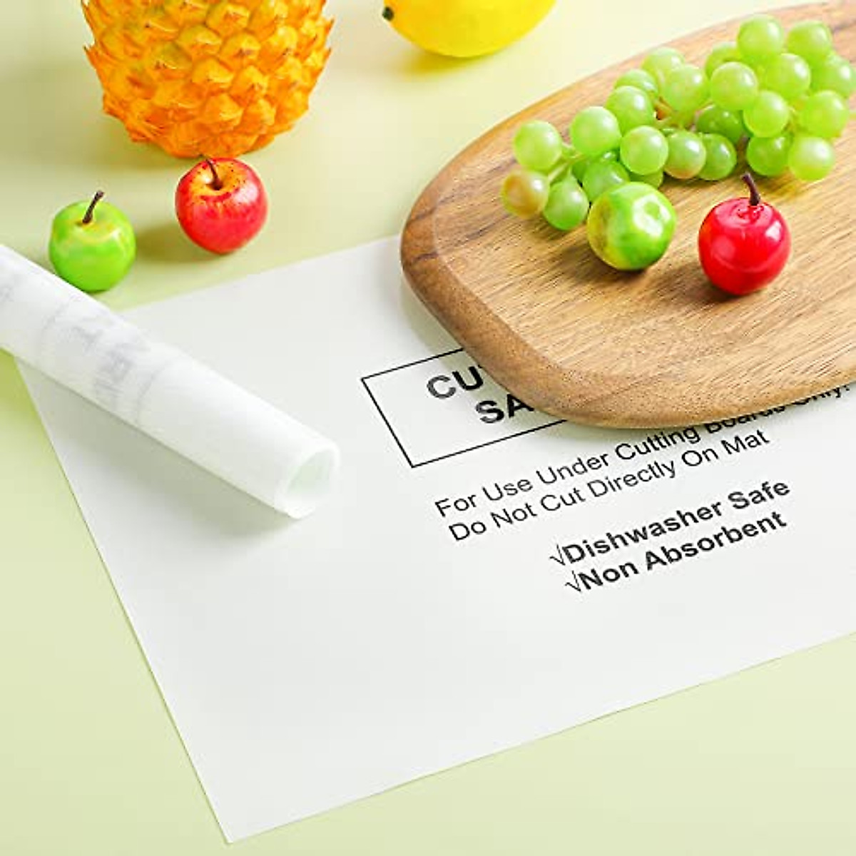 Haull 6 Pcs Non slip Cutting Board Mats Non Absorbent Safety Mat for Under Kitchen Cutting Boards, Dishwasher Safe, 16 x 10 Inches