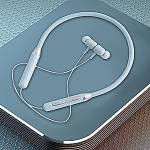 Neckband Bluetooth Headphones,HD Stereo Wireless Sports Earphones,Around Neck Bluetooth Headphones Noise Cancelling Mic,Magnetic Attraction
