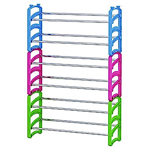 Furinno Wayar 6-Tier Shoe Rack, Chrome