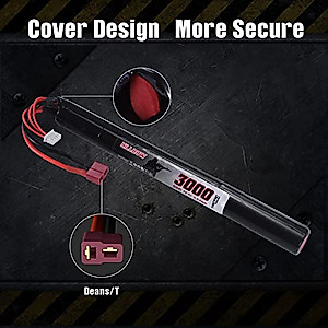 Hilldow 11.1V Airsoft Battery 3000mAh 20C Rechargeable Stick Pack Batteries High Performance Compatible with Deans/T Plug for Airsoft Guns Rifle Model