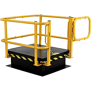 Global Industrial Global Industria Roof Hatch Safety Railing, Galvanized, 36"x24" & 36"x30"