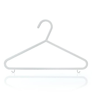 HANGERWORLD 18 Pack 11.8inch White Plastic Kids Hanger - Sized for Baby, Toddler and Children
