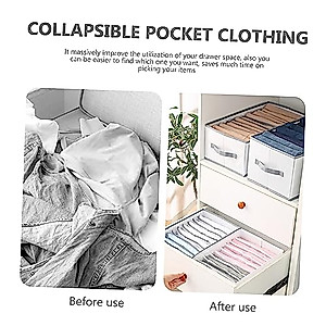Cabilock 3pcs Clothes Storage Box Folding Wardrobe Clear Drawer Clothes Storage Boxes Socks Organizer Clothing Organizer Drawer Organizer Washable Drawer Dividers Clothes Organizer Box