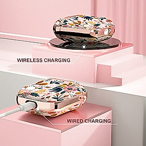 Maxjoy Compatible AirPod Case Cover, Cute Air Pod 2 Hard Shell for Women with Keychain Protective Air Pod 2nd 1st Generation Cover