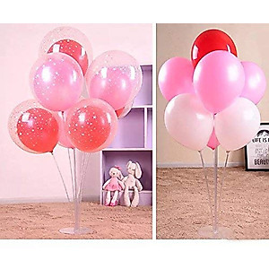 LANGXUN 2 Set 28" Height Table Balloon Stand Kit for Birthday Party Decorations and Wedding Decorations, Happy Birthday Balloons Decorations for Party and Christmas Balloon Decorations