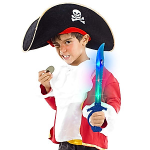 ArtCreativity Light Up Shark Sword for Kids (Set of 2) - 15 Inch Light Up Boy Toys with Flashing LED Lights, Toys for Boys 4-6 - Fun Play Swords Gifts for Kids - Elevate Your Kids Halloween Costume