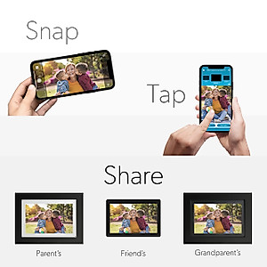SimplySmart Home PhotoShare Friends and Family Smart Frame Digital Photo Frame, Send Pics from Phone to Frame, WiFi, 8 GB, Holds Over 5,000 Photos, HD, 1080P, iOS, Android (14", Black)