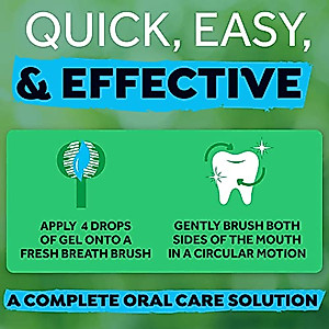 TropiClean Fresh Breath Oral Care Kit for Small & Medium Dogs - Complete Toothbrush & Toothpaste Gel Kit - Helps Remove Plaque & Tartar + Breath Freshener