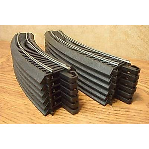 HO Scale Bachmann Steel Alloy EZ Track 12 Pieces of 18" Radius Curves for Model Railroad Trains