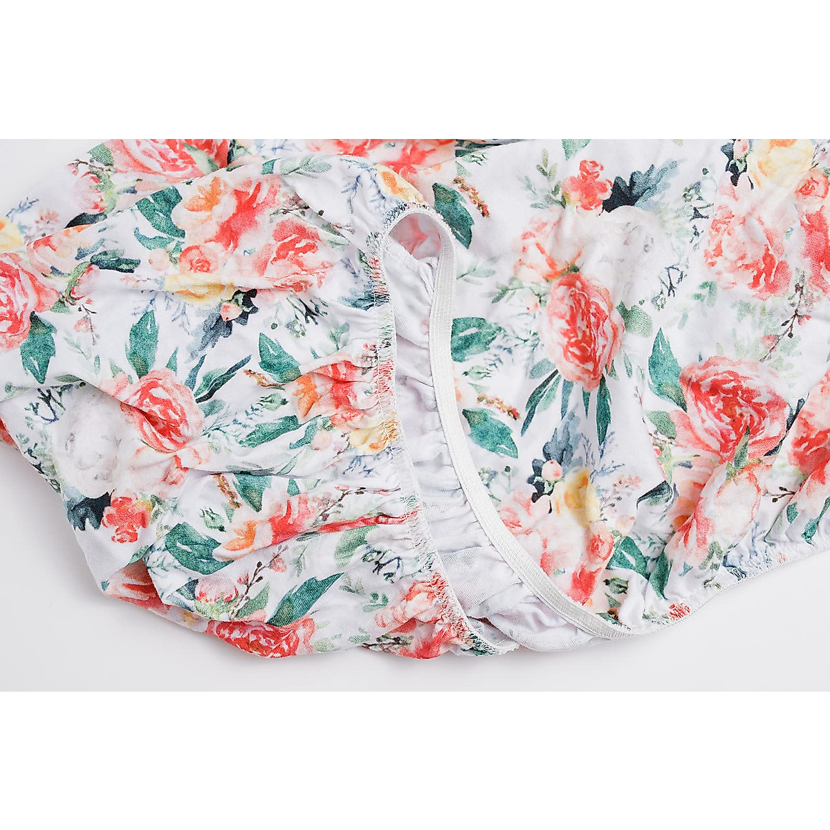 NODNAL CO. 3 Fitted Crib Sheets Set - Peonies & Roses for Baby Girl - 100% OEKO-TEX Cotton Girl Nursery Bedding - Pink Floral Boho Eucalyptus Flowers Set Toddler Mattress 28”x52”x9” Sheet