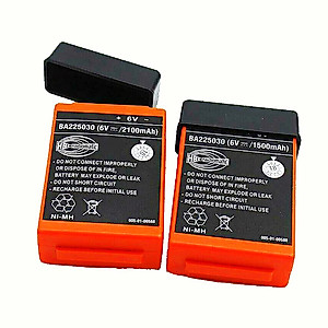 WELLVEUS 2Pcs BA225030 6V 1500mAh Ni-Mh Battery for HBC Pump Truck Remote Control Battery
