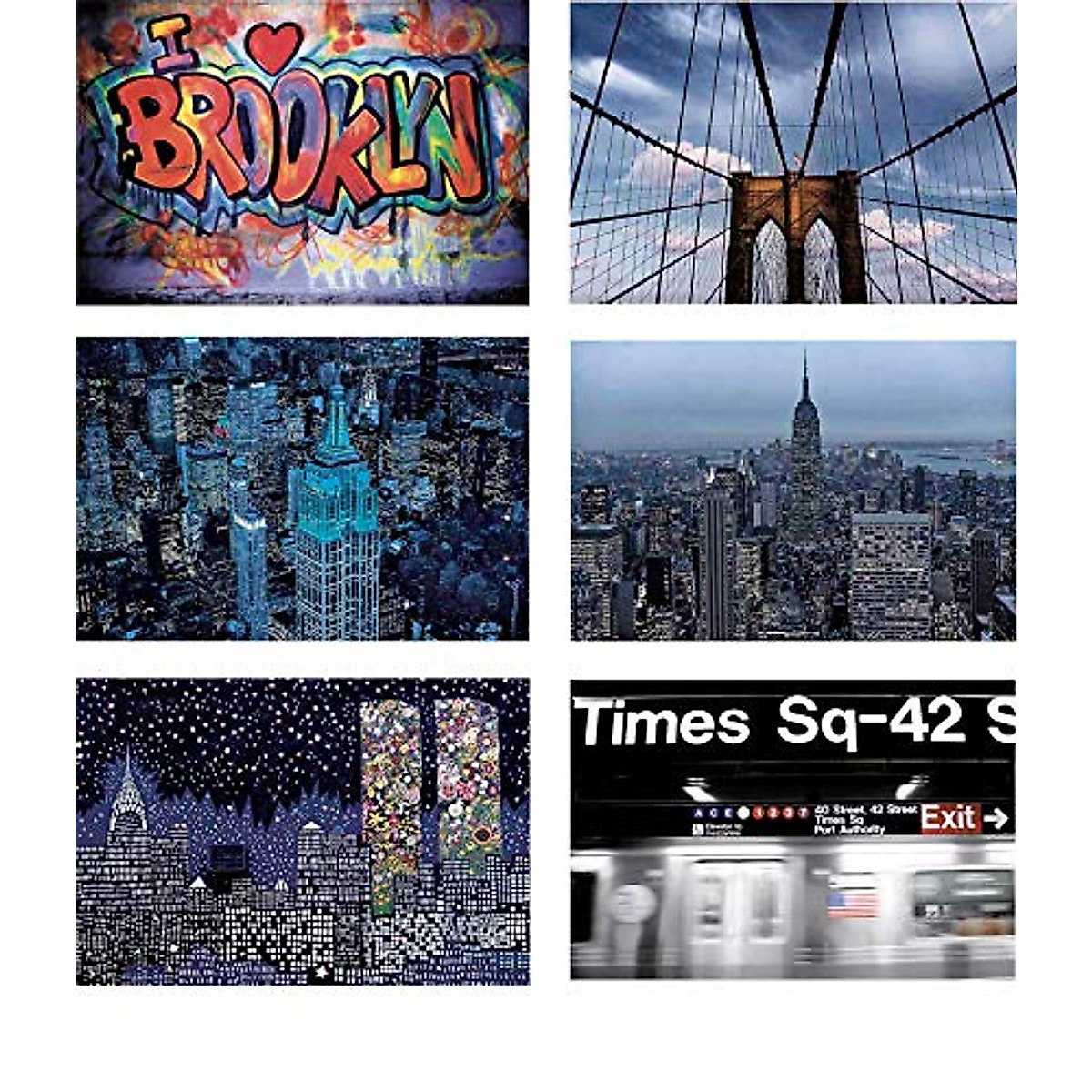 New York Postcards Set of 30 Styles. Collectible Edition of NYC Souvenirs Post Cards 4 x 6 of NY Landmarks, Skylines and Aerial Views. Made in USA