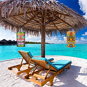 Hawaii Party Decorations Paper Lanterns Luau Tropical Hanging Supplies Lanterns for Birthday Outdoor Party Baby Shower Home Decoration (12 Pieces,10 x 6.1 Inch)