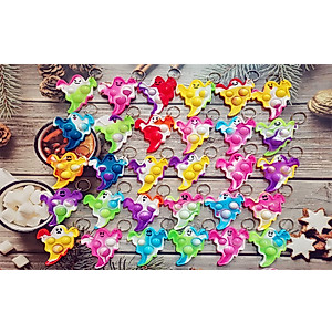 Roaqua 30 Packs Bulk Halloween Ghost Fidget Bubble Mini Pop,Halloween Party Favors,Birthday Supplies and Student Prizes Gifts