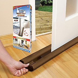 Twin Draft Guard 60220-DNA, Single, Brown Extreme, Original Year-Round Insulator, Trademarked and Patented Under Door Draft Stopper