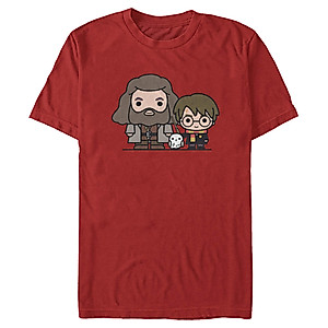 Harry Potter Men's BESTIES T-Shirt, 2X-Large, Red