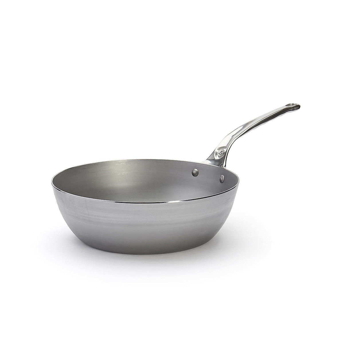 De Buyer MINERAL B Pro Carbon Steel Country Fry Pan - 11” - Ideal for Sauteing, Simmering, Deep Frying, Stir Frying & One-Pan Meals - Naturally Nonstick - Made in France