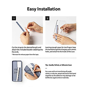 Ringke Band Strap Slim, Microfiber Phone Strap Holders for Smartphone Case - Peacock Green