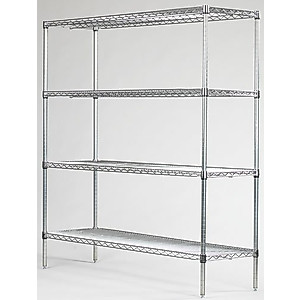 Omega Precision - 4 Shelf Starter Unit: Qty(4) 18" Deep x 48" Wide Wire Shelves Qty(4) 54" High Posts