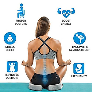 ComfiLife Gel Enhanced Seat Cushion - Non-Slip Orthopedic Gel & Memory Foam Coccyx Cushion for Tailbone Pain - Office Chair Car Seat Cushion - Sciatica & Back Pain Relief