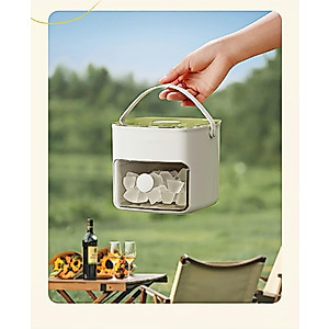 Portable Ice Maker, Countertop Ice Cube Machine with Clear Window, White