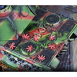 2 Box Miniature Leaves Simulation Leaves Maple Leaves Model for DIY Mini Model Railway Fairy Garden Architecture Diorama Scenery Landscape Layout (Red)