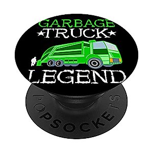 Garbage Truck Legend Trash Truck Waste Management Truck PopSockets Swappable PopGrip