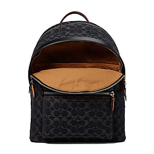 COACH Charter Backpack in Signature Denim Black Denim One Size