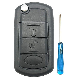 Folding Flip Replacement Key Fob Cover Case fit for Land Rover LR3 Discovery Range Rover Sport Keyless Entry Key Fob Shell