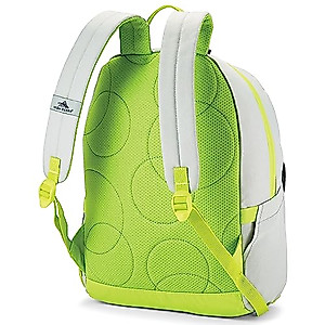 High Sierra Chiqui Backpack Travel Bag with Padded Tablet Sleeve, Accessory Pocket and Reflective Straps, Robot (Gray/Lime Green)
