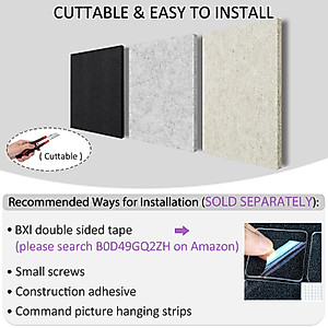 BXI Sound Absorber - 16 X 12 X 3/8 Inches 6 Pack High Density Acoustic Absorption Panel, Sound Absorbing Panels Reduce Echo Reverb, Tackable Acoustic Panels for Wall and Ceiling Acoustic Treatment