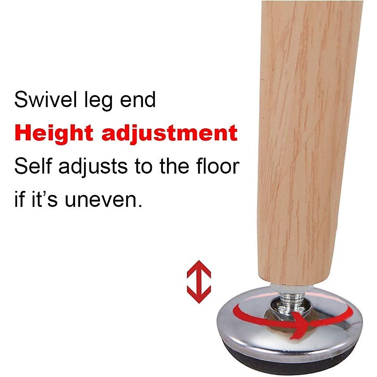 NIERN Round Dining Table with Beech Wood Legs, Modern Wooden Kitchen Table for Dining Room Kitchen (Grey)