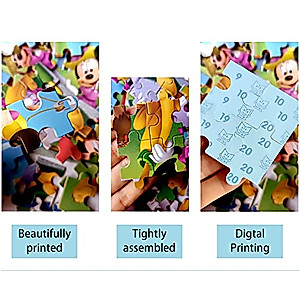 NEILDEN Disney Mickey Mouse Puzzles in a Metal Box 60 Piece for Kids Ages 4-8 Jigsaws Puzzles Girls Boys Great Gifts for Children (Mickey Mouse)