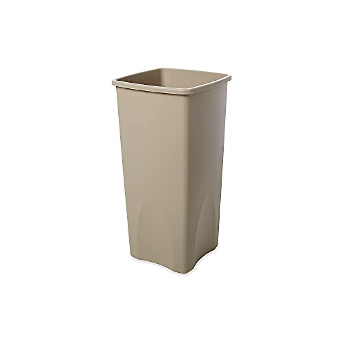 Rubbermaid Commercial Square Waste Container, 30.9" x 15.5" x 16.5", Beige