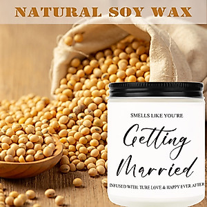 Wedding Gifts, Engagement Gifts for Couples - 7oz Lavender Scented Soy Wax Candle, Engagement Gifts, Bridal Shower Gift for Bride, Bachelorette Party Present for Bride